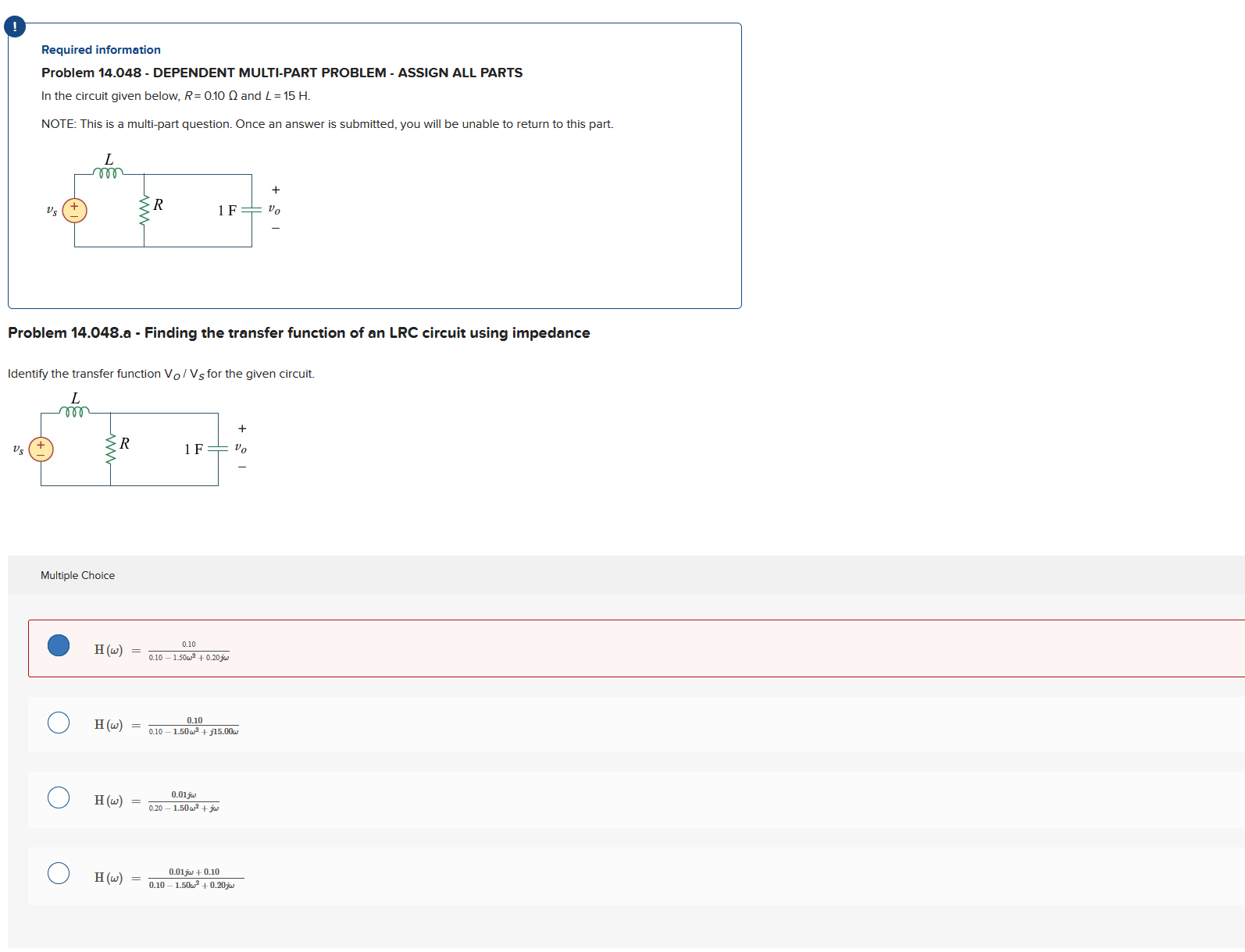 Solved Required informationProblem 14.048 - ﻿DEPENDENT | Chegg.com