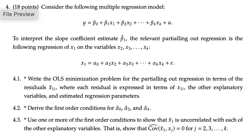 Solved (18 ﻿points) ﻿Consider the following multiple | Chegg.com