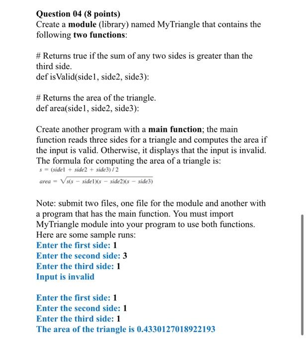 Solved Question 03 (6 points) The following formula can be | Chegg.com