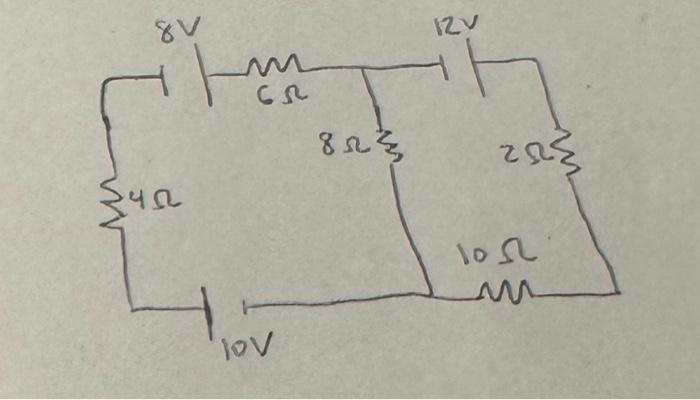 Solved Determine The Current Through Each Resistor Show All