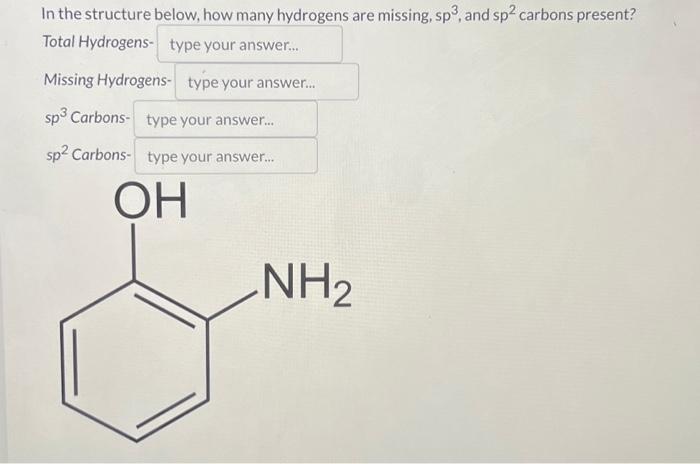 Solved In the structure below, how many hydrogens are | Chegg.com