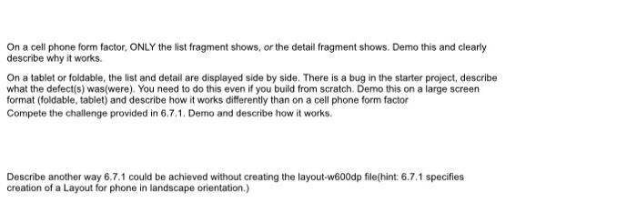 Solved Create an app using the Primary/Detail pattern. You | Chegg.com