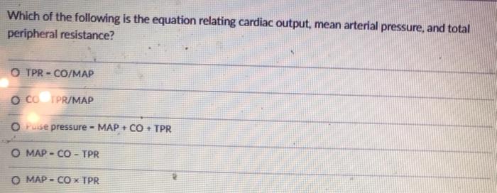 Solved Which of the following is the equation relating | Chegg.com