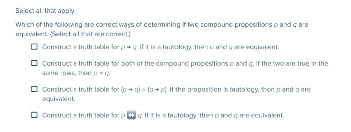 Solved Select all that apply Which of the following are | Chegg.com