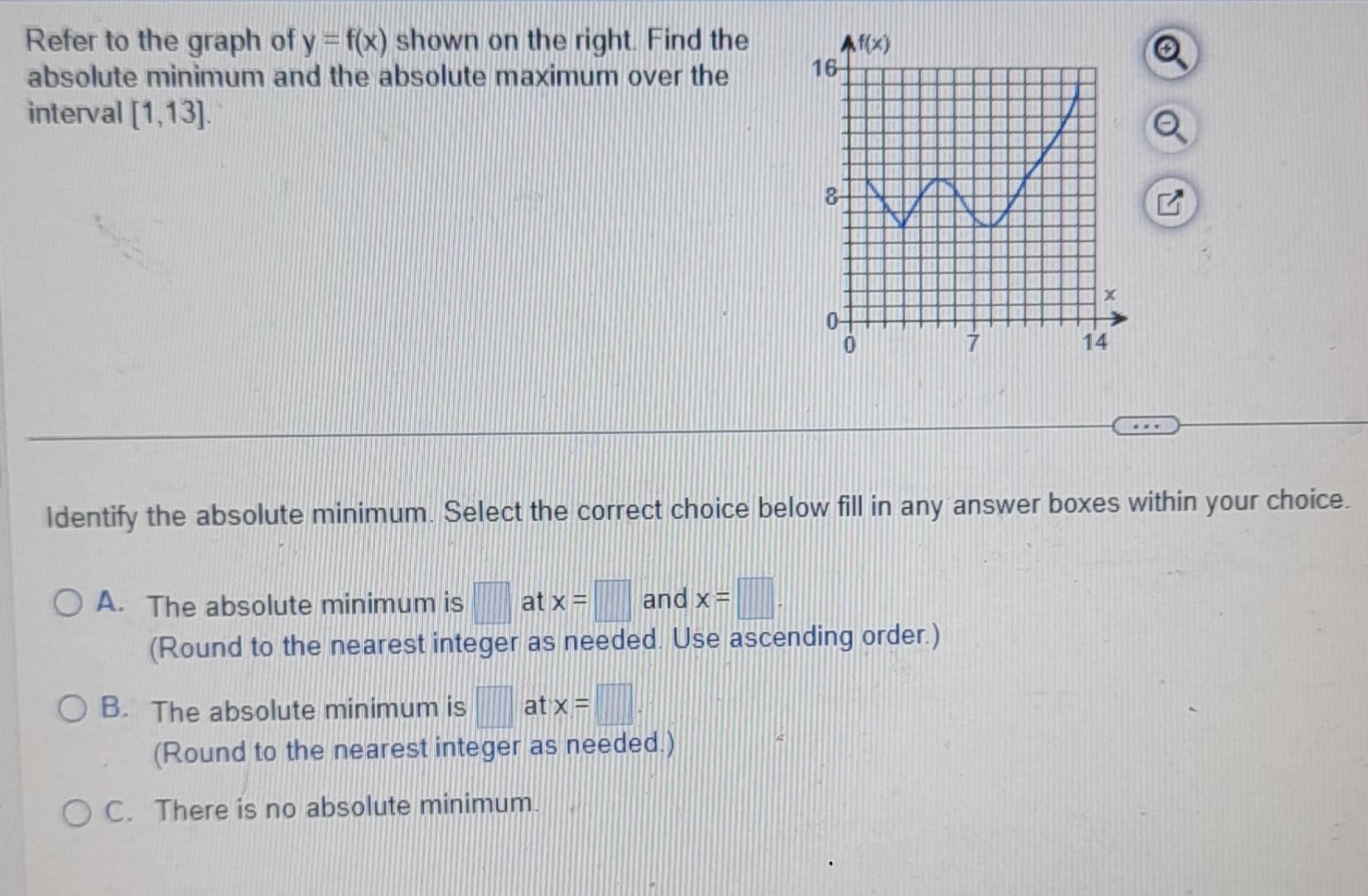 Solved Refer to the graph of y=f(x) shown on the right. Find | Chegg.com