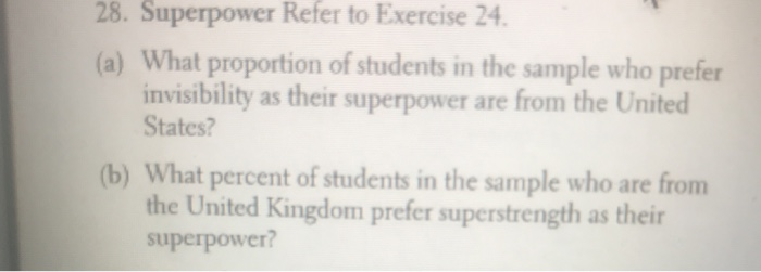 Solved 28. Superpower Refer to Exercise 24. (a) What | Chegg.com