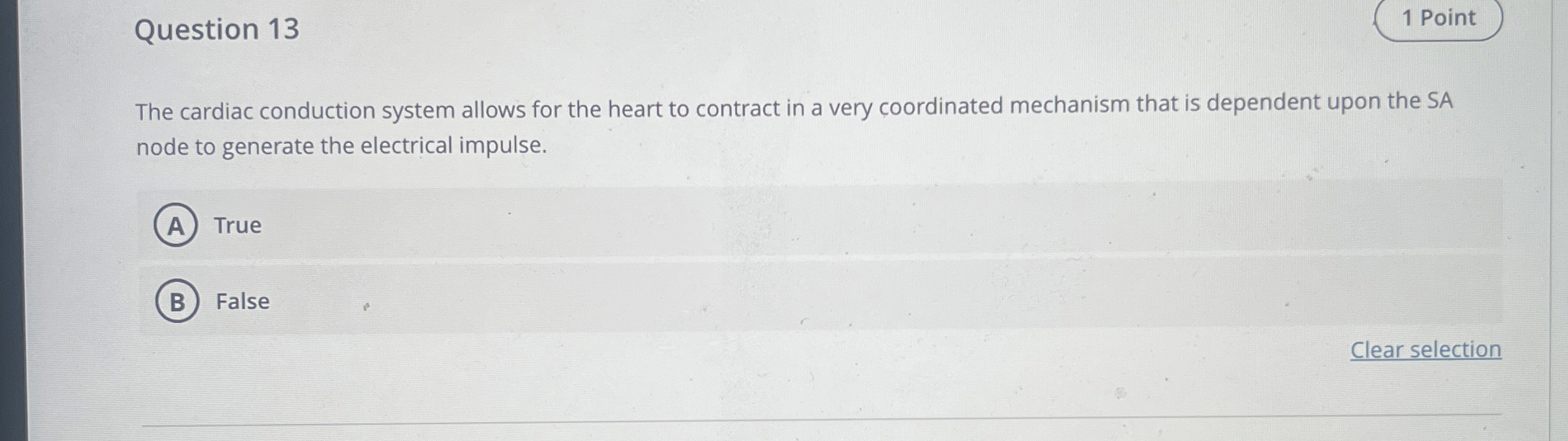 Solved Question 13The cardiac conduction system allows for | Chegg.com