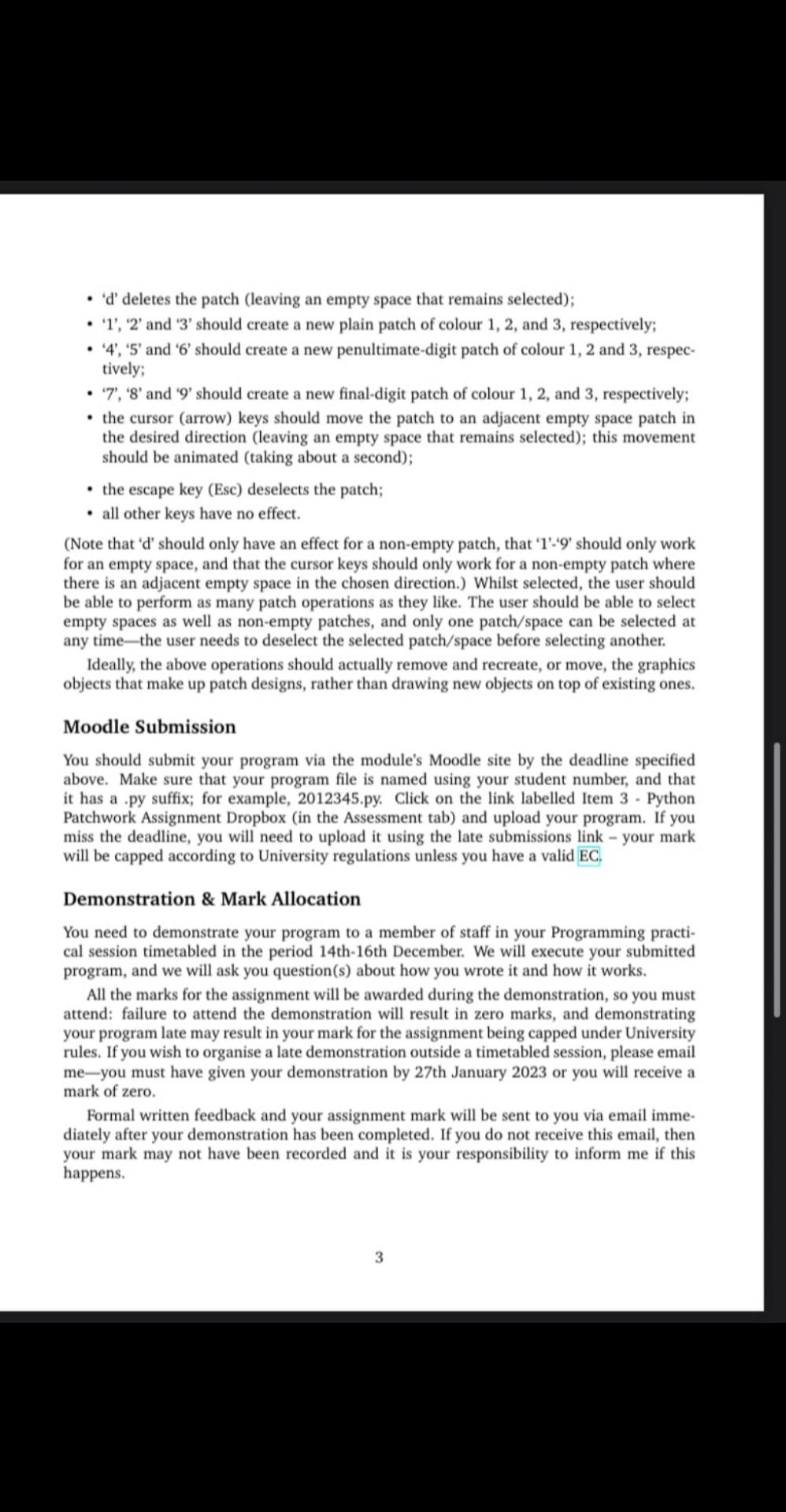 Solved python Patchwork Sampler - graphics moudle I want | Chegg.com