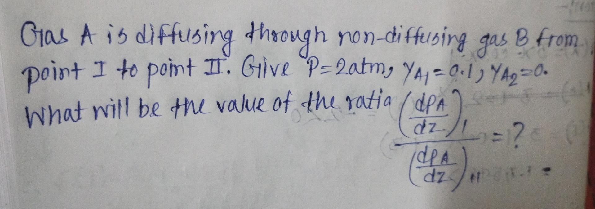 Solved B Glas A is diffusing through non-diffusing gas B | Chegg.com
