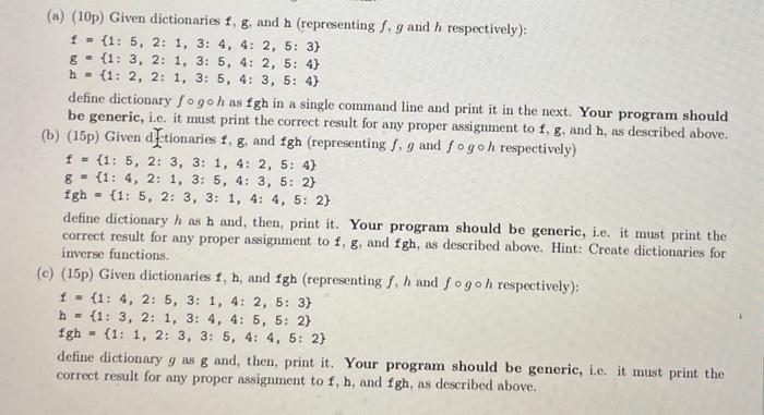 Solved use python and please don't use for , if functions, | Chegg.com
