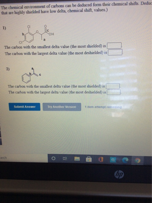 Solved The chemical environment of carbons can be deduced | Chegg.com