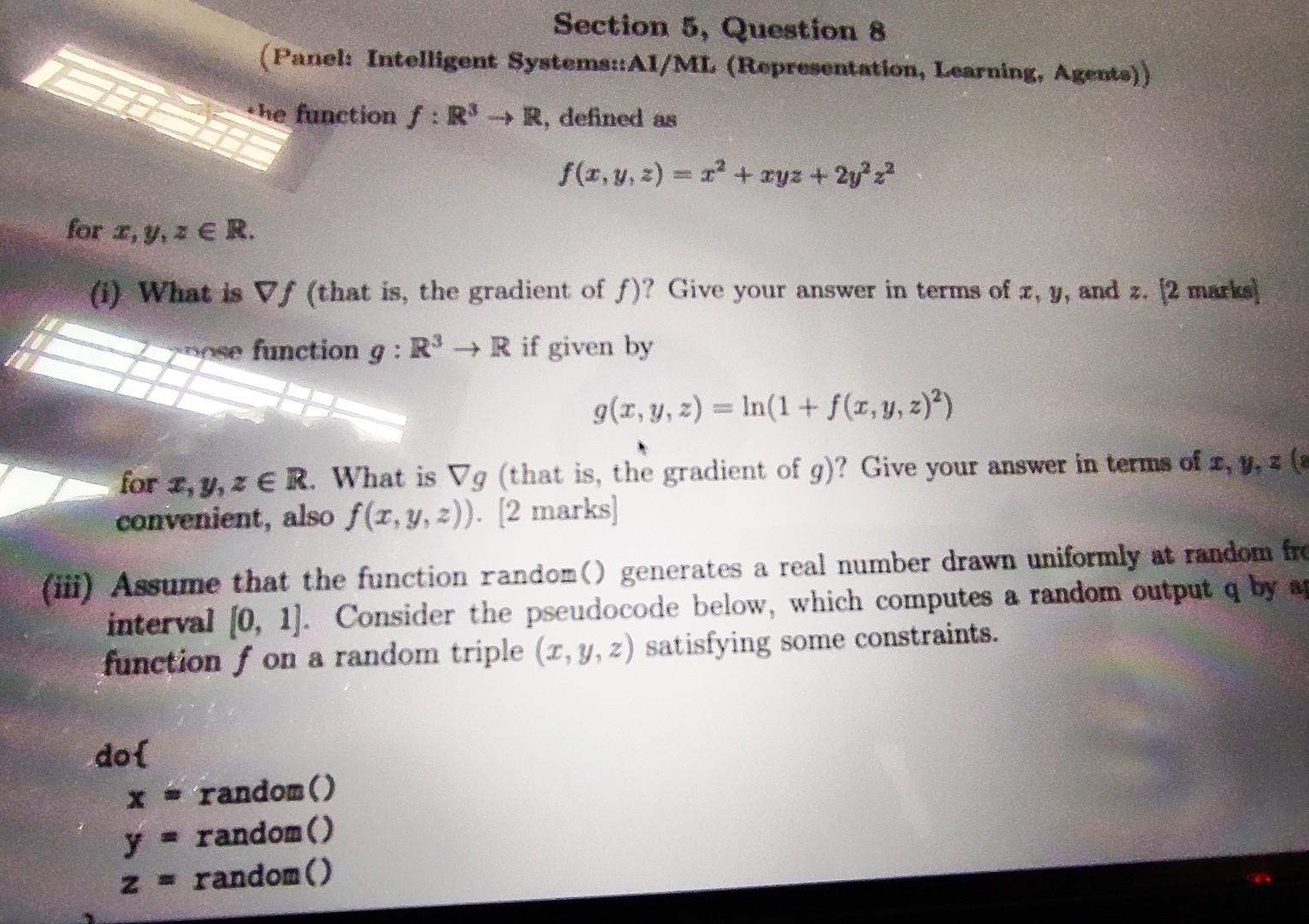 Solved Section 5, Question 8 (Panel: Intelligent | Chegg.com