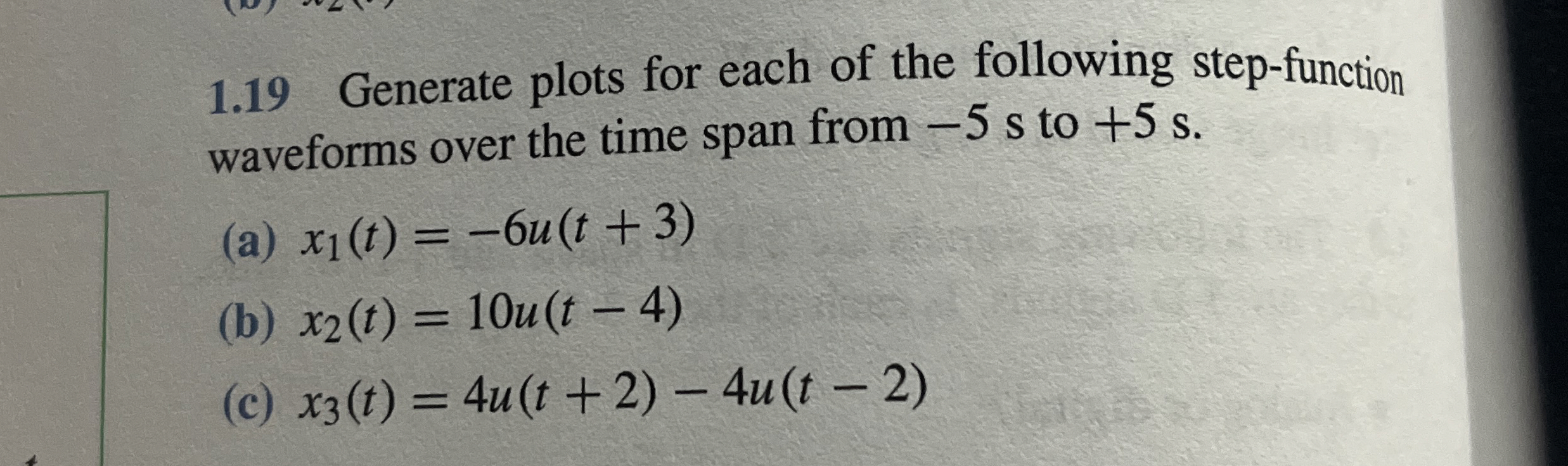 Solved PLEASE SOLVE USING MATLAB CODE 1.19 ﻿Generate plots | Chegg.com