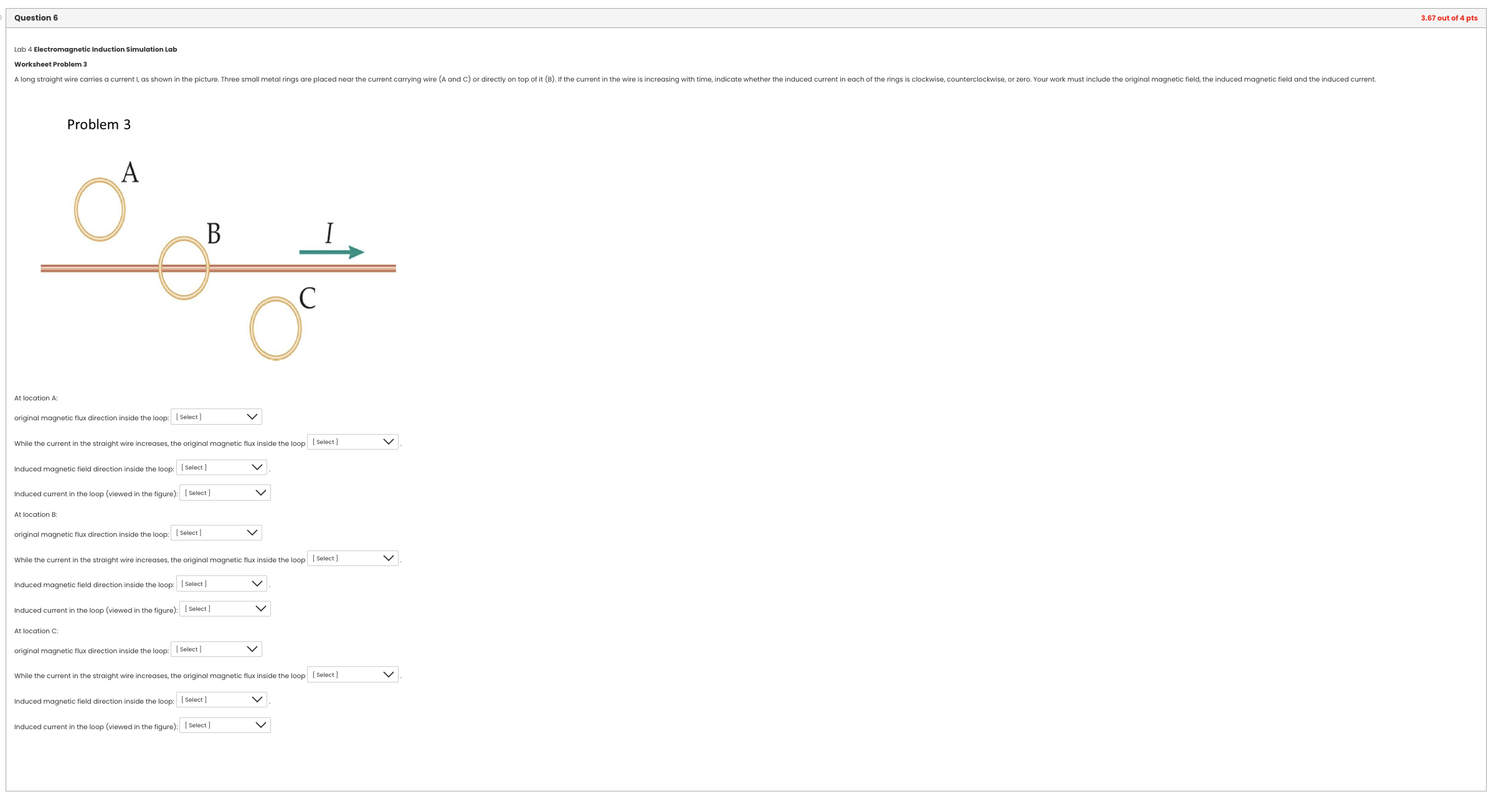 Solved Lab 4 ﻿Electromagnetic Induction Simulation | Chegg.com