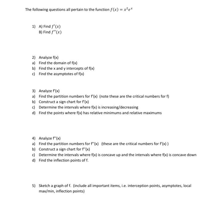 Solved 3) Analyze f'(x) a) Find the partition numbers for | Chegg.com