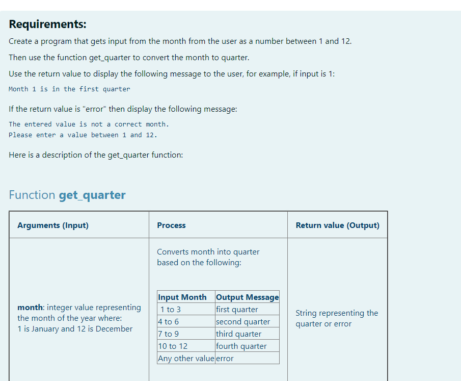 Solved Requirements:Create a program that gets input from | Chegg.com