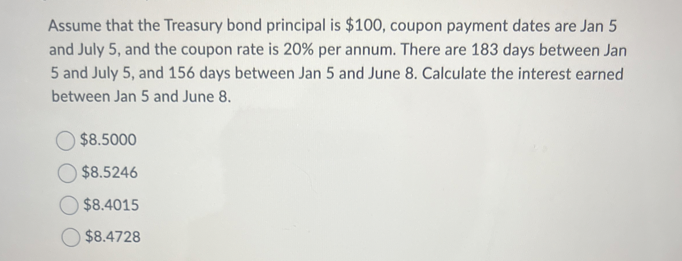 Solved Assume that the Treasury bond principal is $100, | Chegg.com