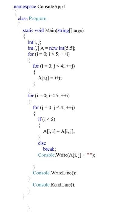 Solved Namespace Consoleapp1 Class Program Static Void 3991