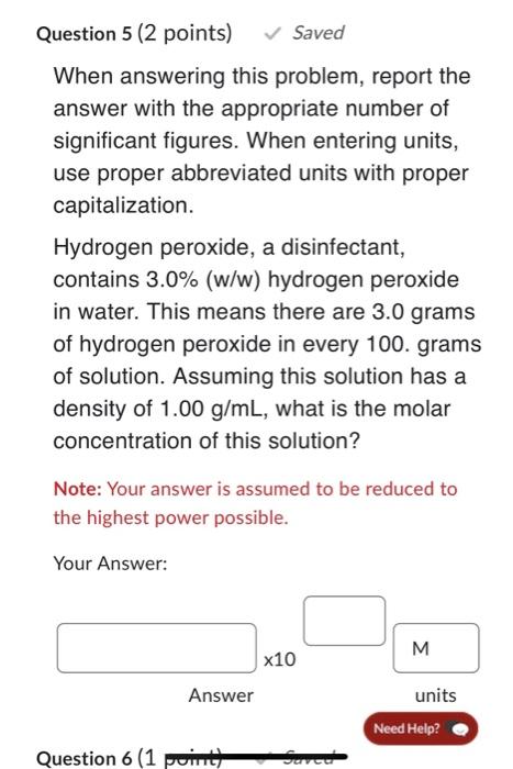 Solved Question 5 (2 points) Saved When answering this | Chegg.com