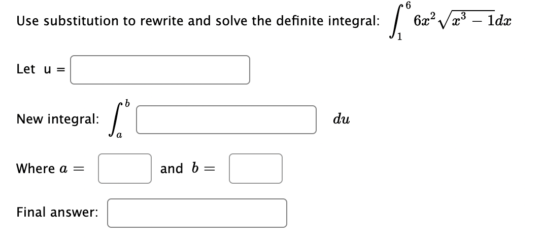 Solved Use substitution to rewrite and solve the definite | Chegg.com