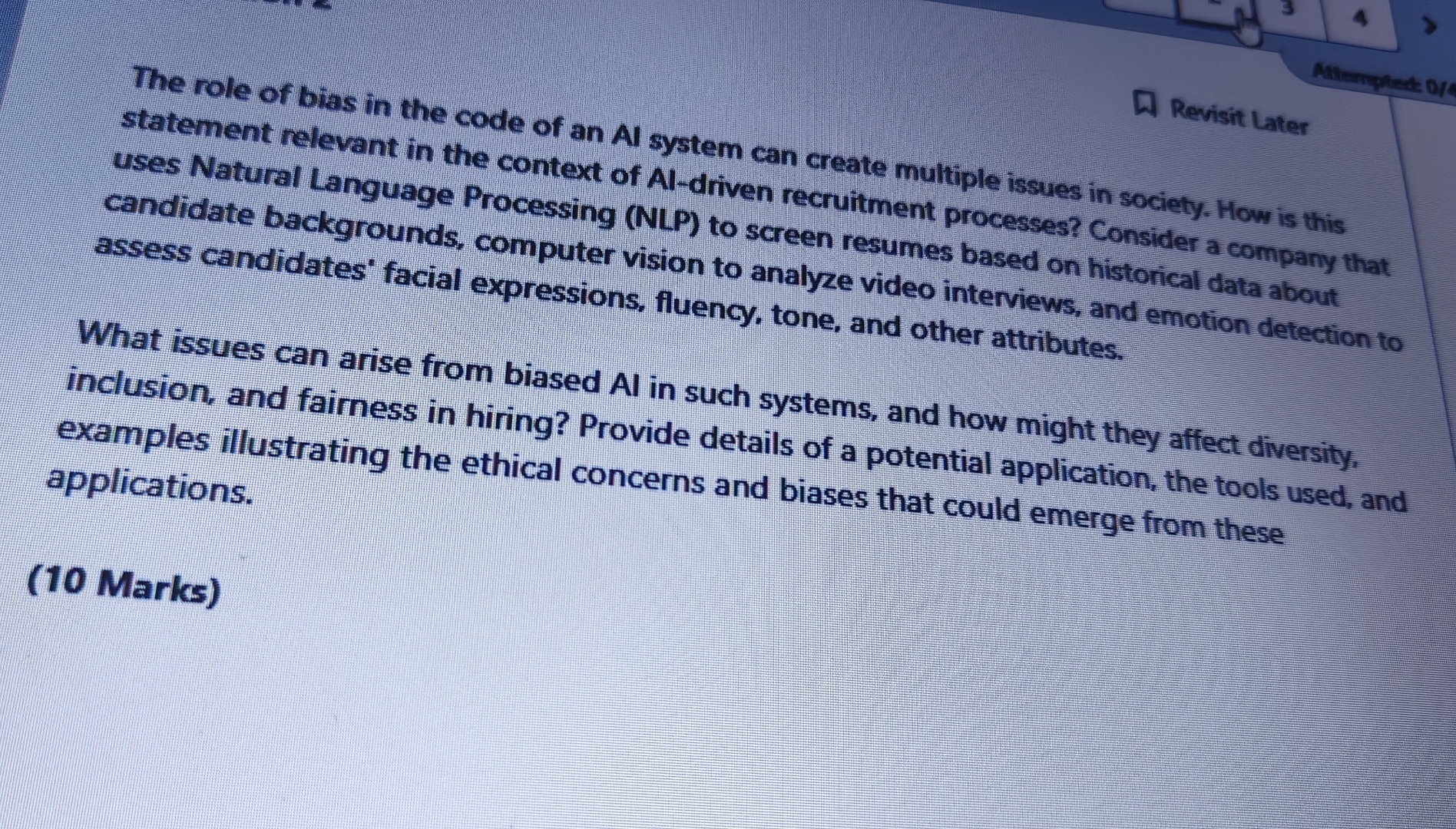 [Solved]: The role of bias in the code of an Al_(system can