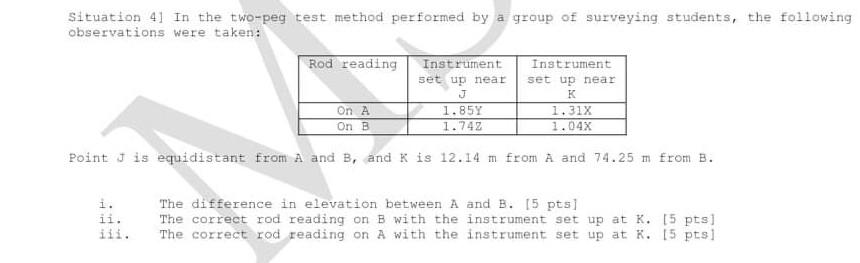 Solved Situation 4] In the two-peg test method performed by | Chegg.com