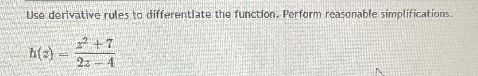 Solved Use derivative rules to differentiate the function. | Chegg.com