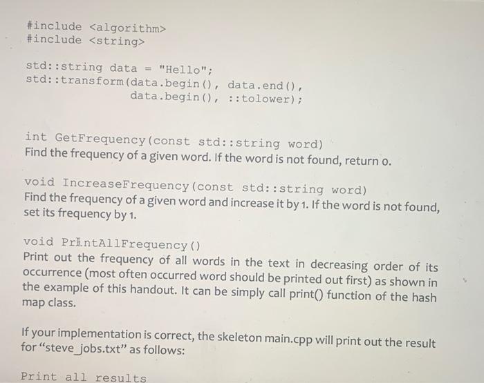 Solved In this assignment, you will implement map data | Chegg.com