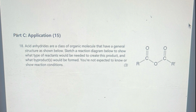 Solved Part C: Application (15)18. ﻿A64 ﻿anhybrider are a | Chegg.com