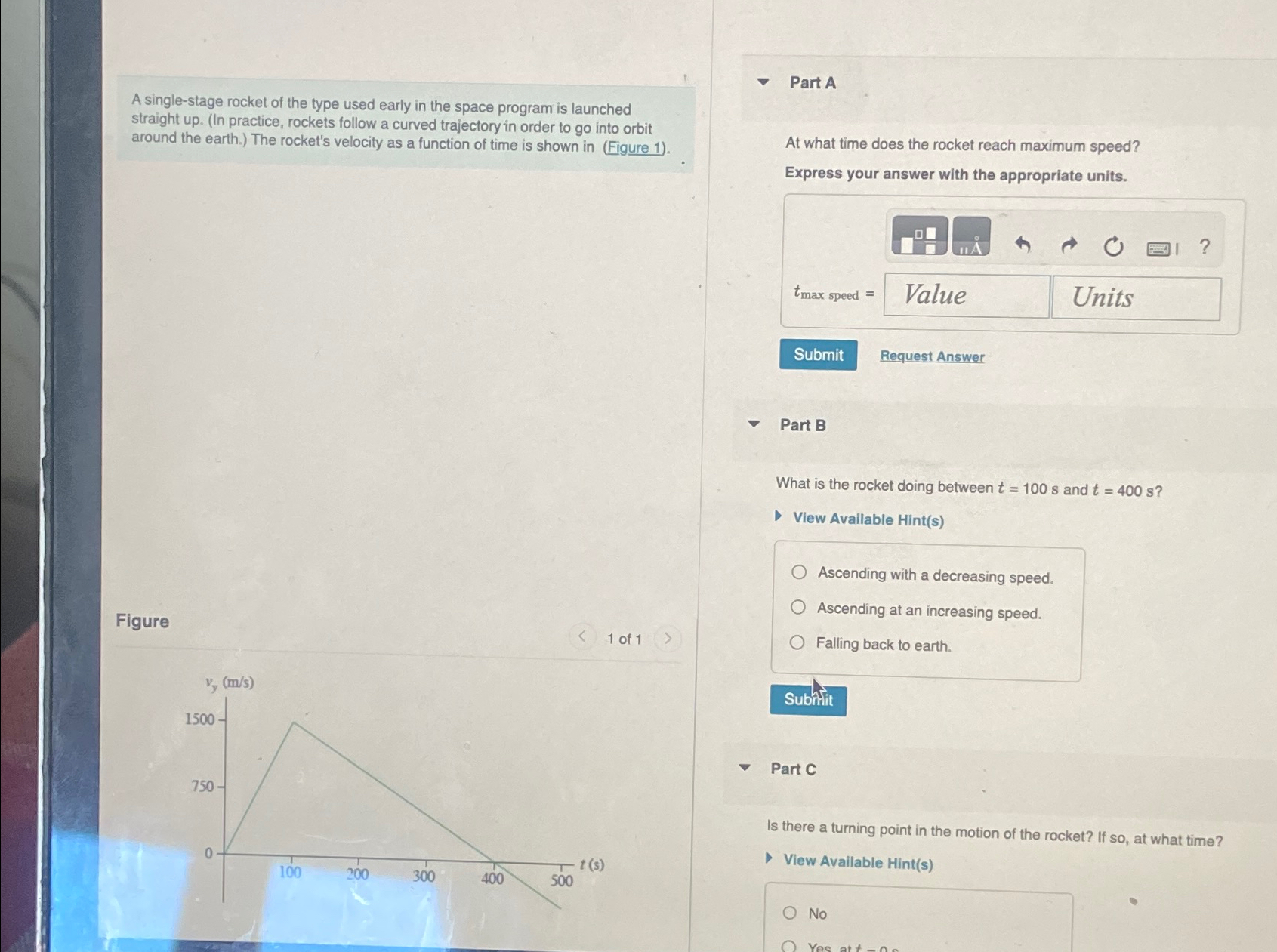 Solved A single-stage rocket of the type used early in the | Chegg.com