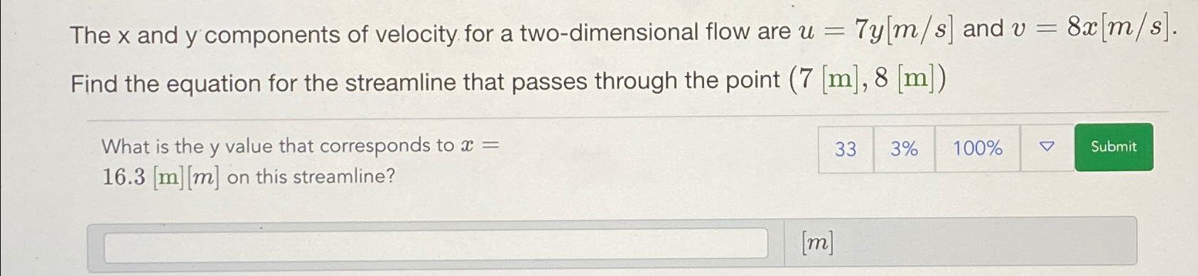 Solved The x ﻿and y ﻿components of velocity for a | Chegg.com