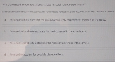 Solved Why do we need to operationalize variables in social | Chegg.com