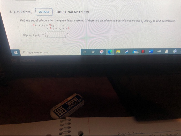 Solved 4. (-11 Points) DETAILS HOLTLINALG2 1.1.029. Find the | Chegg.com Solved 4. (-11 Points) DETAILS HOLTLINALG2 1.1.029. Find the | Chegg.com