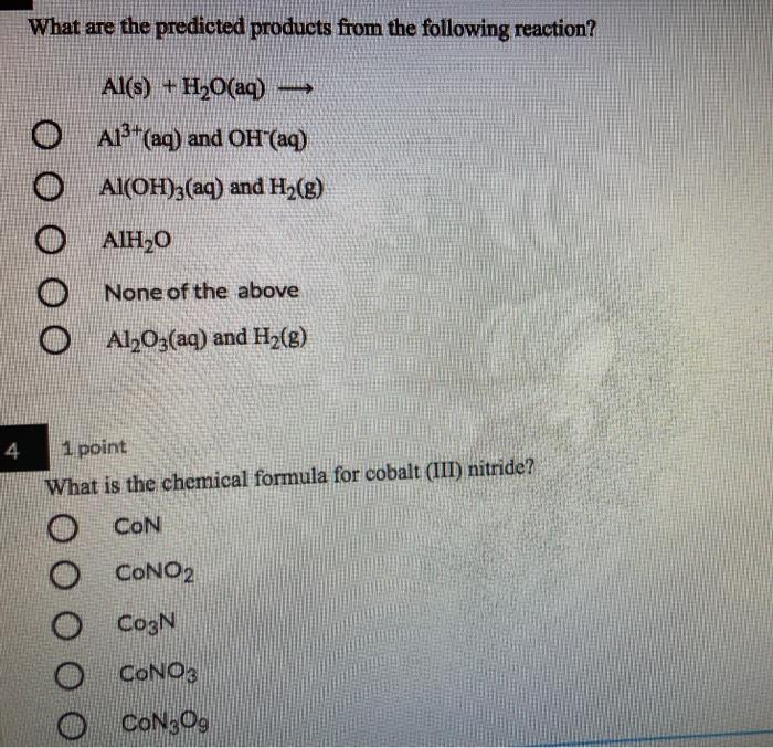 Solved What are the predicted products from the following | Chegg.com