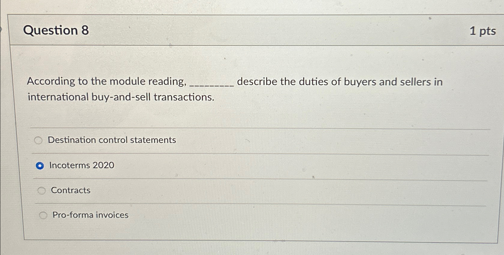 Solved Question 81ptsAccording to the module reading, | Chegg.com