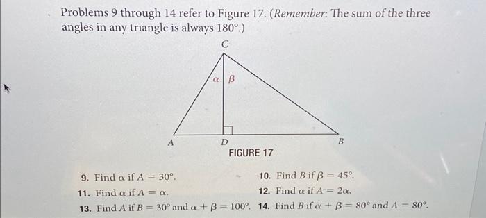 [Solved]: Problems 9 through 14 refer to Figure 17. (Rememb
