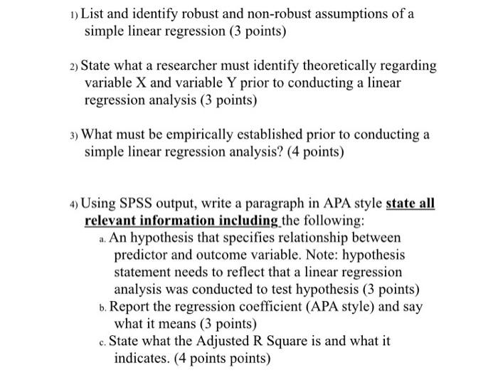 Solved 1) List and identify robust and non-robust | Chegg.com