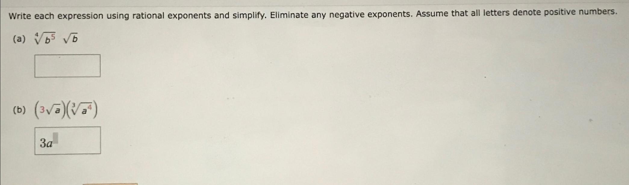 Solved Write each expression using rational exponents and | Chegg.com