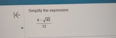 Solved Simplify the expression.4-48212 | Chegg.com