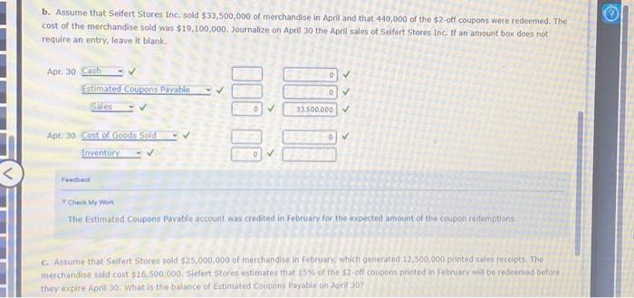 Solved b. Assume that Seifert Stores Inc, sold $33,500,000 | Chegg.com