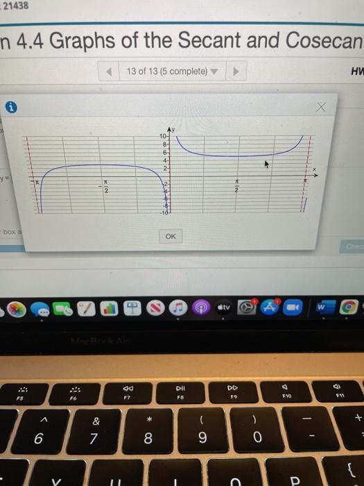 Solved Homework: Section 4.4 Graphs of the Secant and Cose | Chegg.com