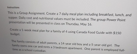 Solved InstructionsThis is a Group Assignment. Create a 7 | Chegg.com
