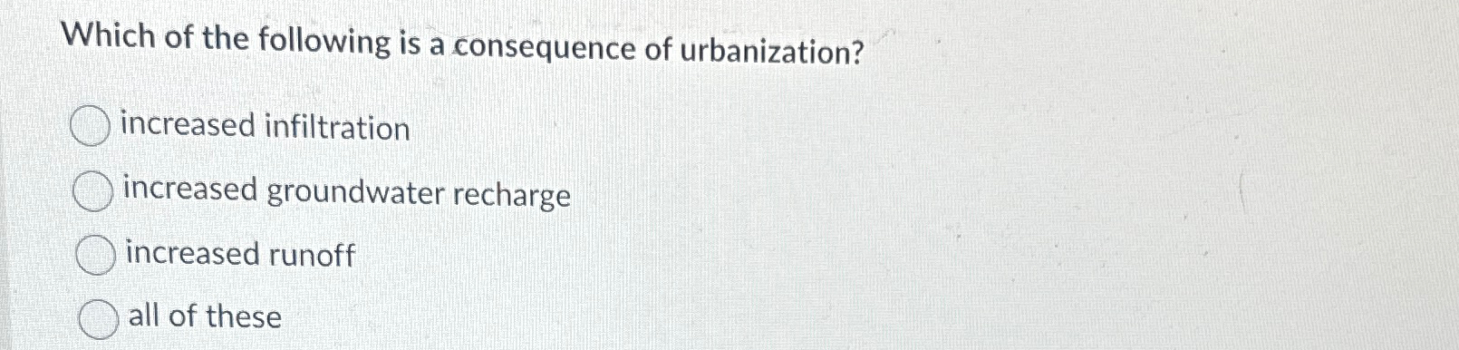 Solved Which of the following is a consequence of | Chegg.com