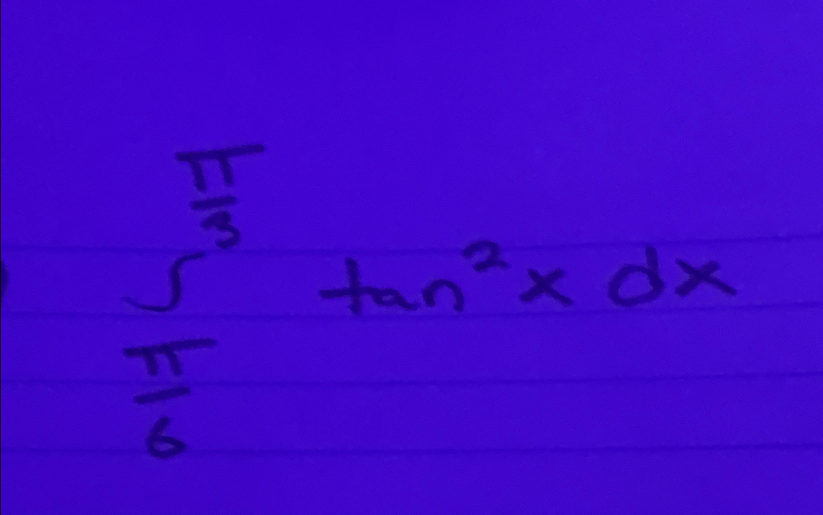 Solved ∫π6π3tan2xdx | Chegg.com