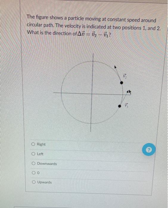 Solved The figure shows a particle moving at constant speed | Chegg.com