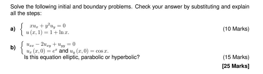 Solved Solve the following initial and boundary problems. | Chegg.com
