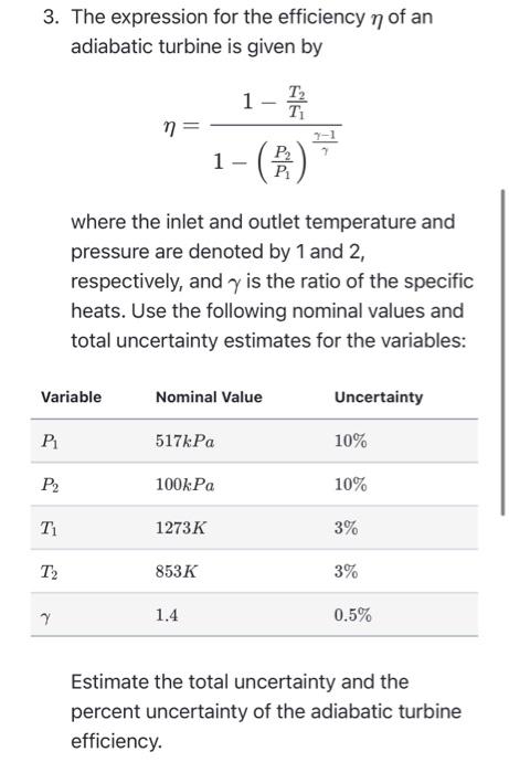 Solved 3. The expression for the efficiency η of an | Chegg.com