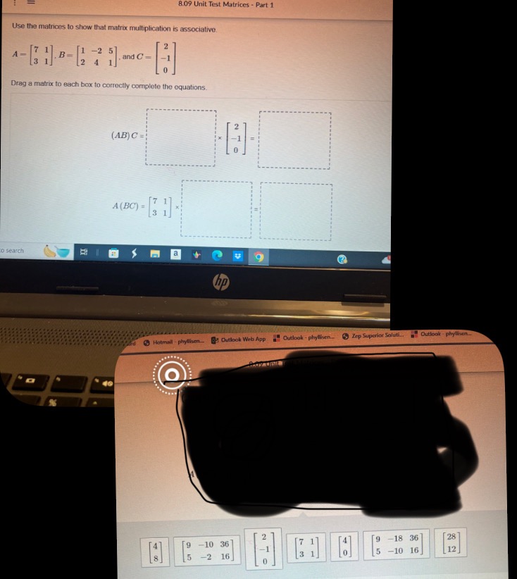 Solved Use the matrices to show that matrix multiplication | Chegg.com