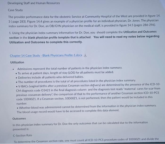 Developing Staff and Human Resources Case Study The | Chegg.com