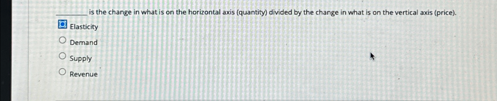 Solved is the change in what is on the horizontal axis | Chegg.com